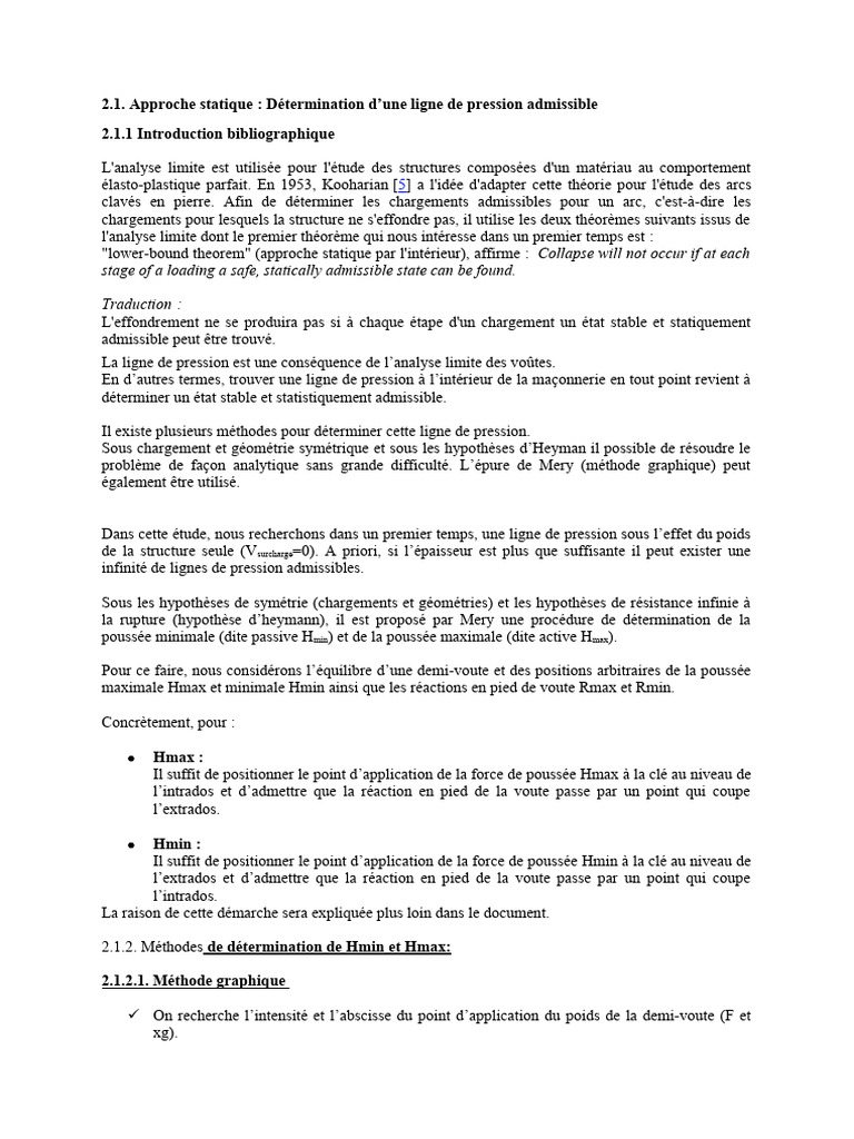 Approche Statique | PDF | Voûte