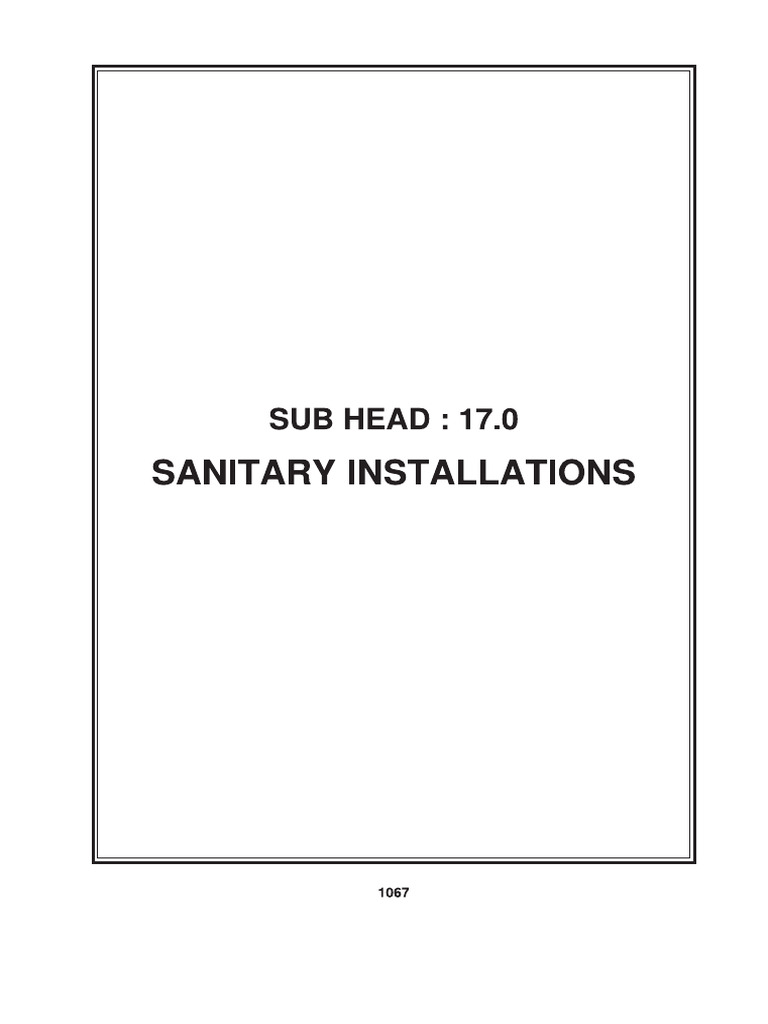 Brief Specifications For Sanitary Fittings | PDF