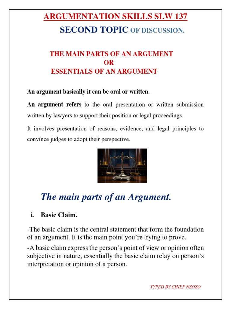 Argumentation Skills SLW 137 Complete Topic 2 | PDF | Argument | Logic