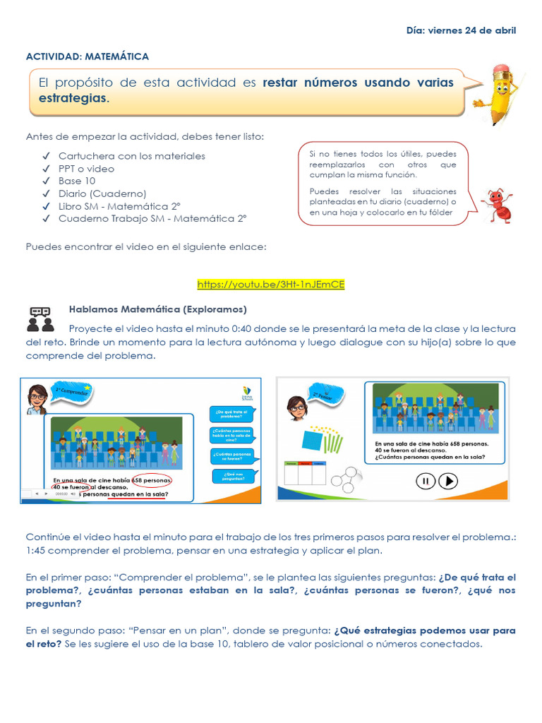 Matemátia24 - Ficha Instructiva | PDF | Aprendizaje | Cognición