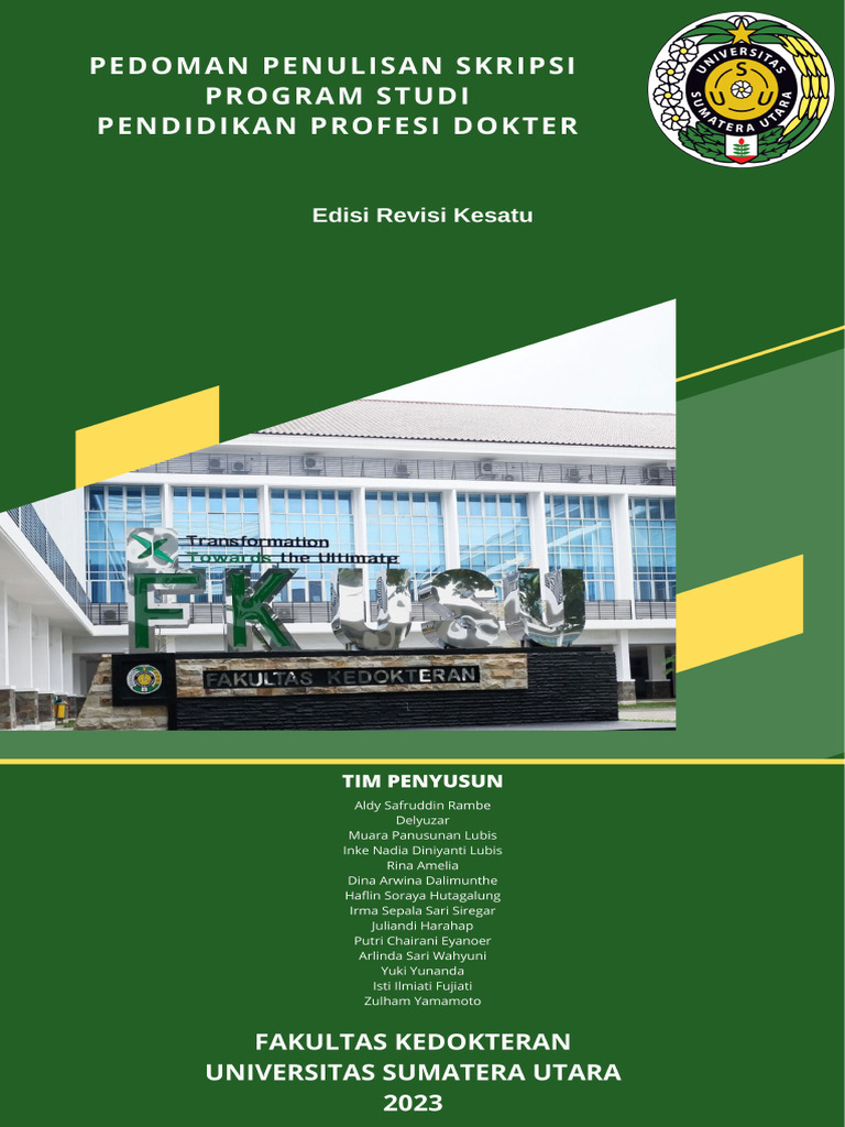 Final Pedoman Penulisan Skripsi FK USU 2023-1 | PDF