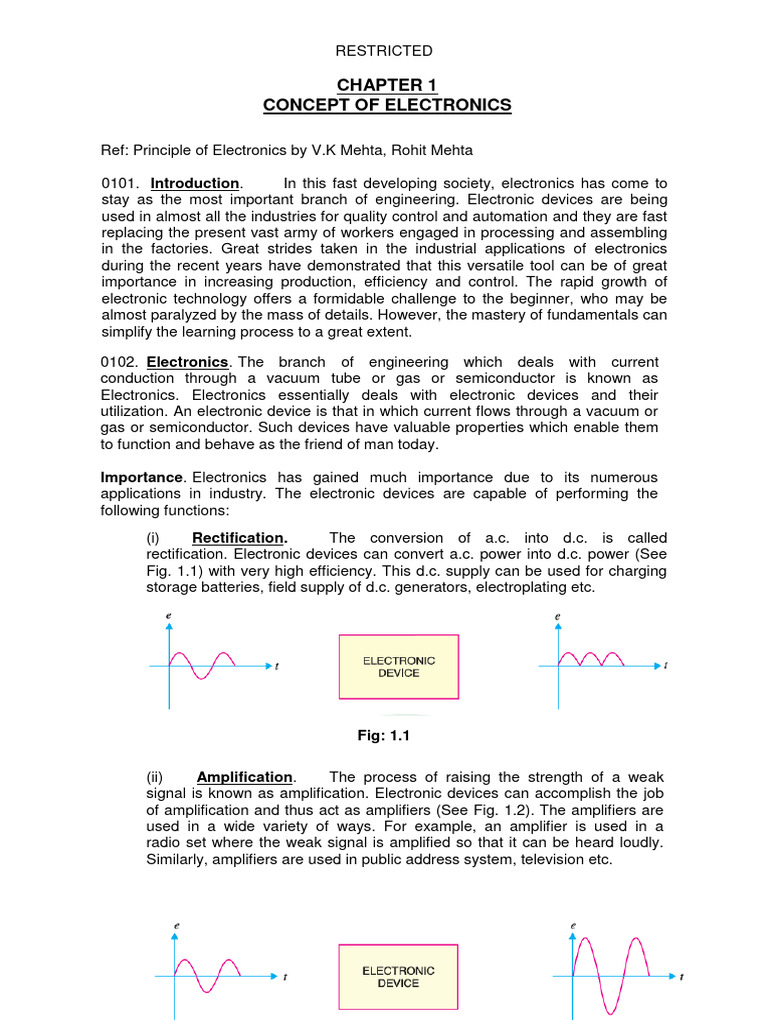 Chapter 1-Concepts of Electronics | PDF | Electron | Emission Spectrum