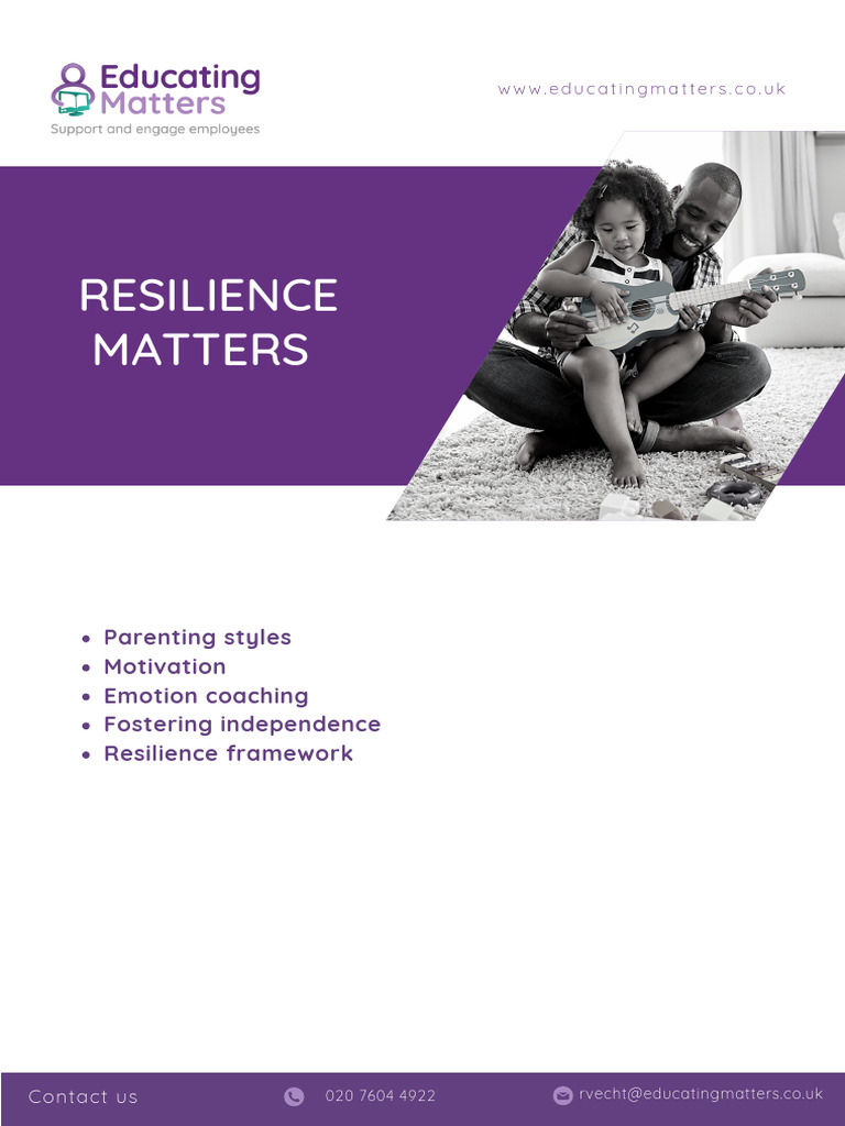 RESILIENCE MATTERS Handbook | PDF | Psychological Resilience | Adolescence