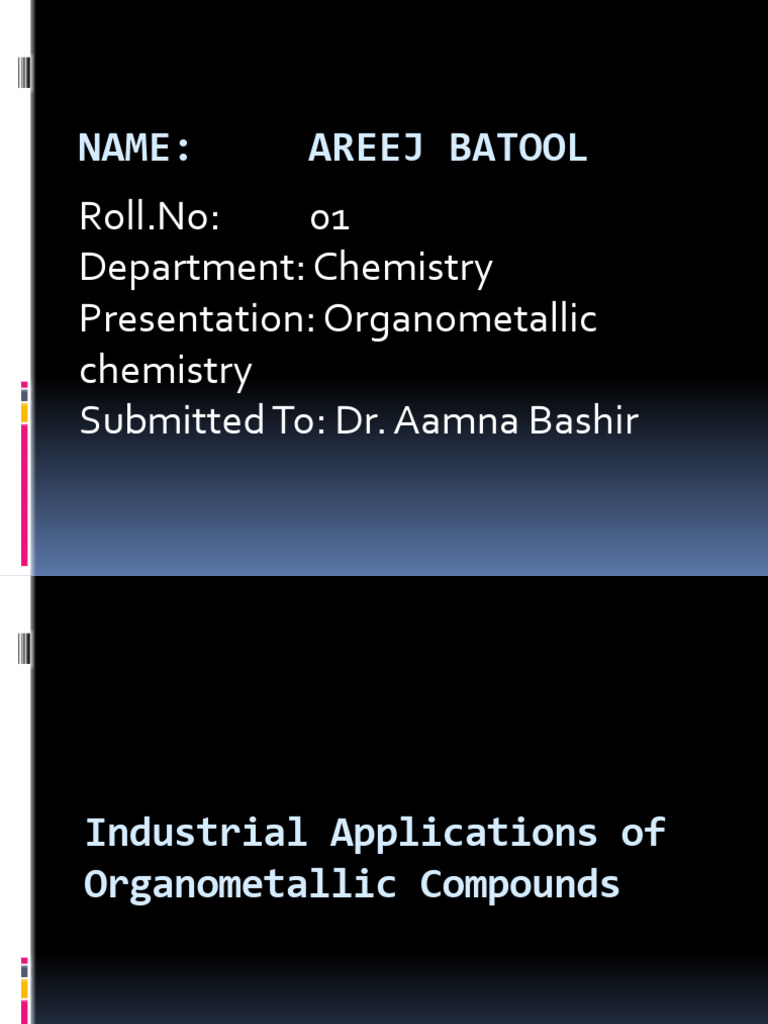 OMC PPT and Educational | PDF | Catalysis | Organometallic Chemistry