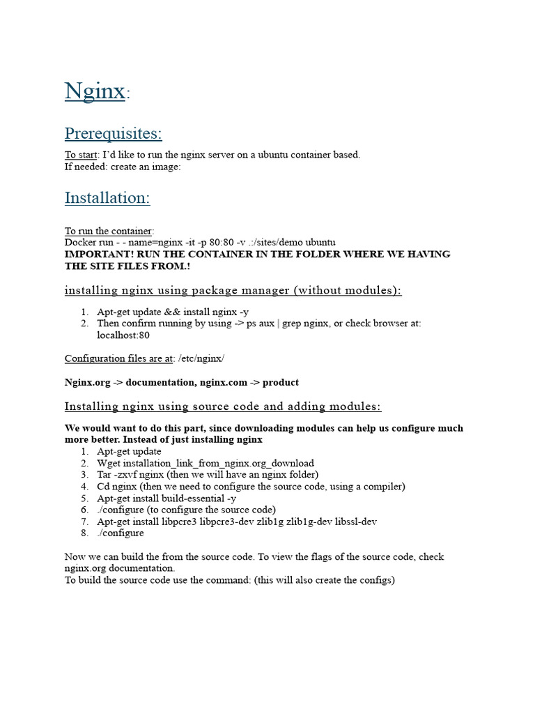 Nginx | PDF | Networking | Internet & Web