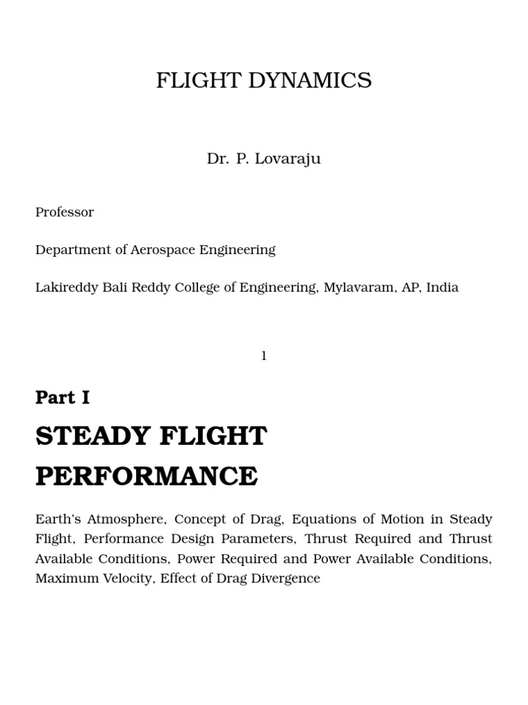 Flight Dynamics | PDF | Airspeed | Drag (Physics)