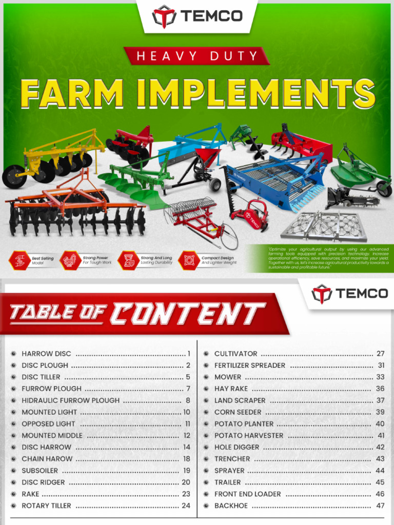 Temco Farm Implement | PDF