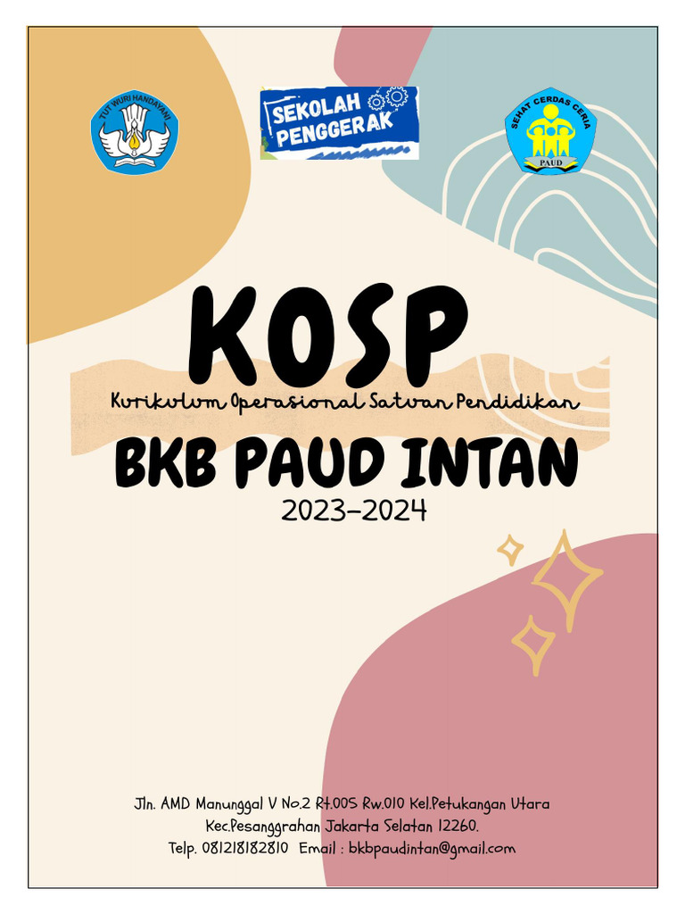 KOSP BKB Paud Intan 2023-2024 | PDF | Sains & Matematika