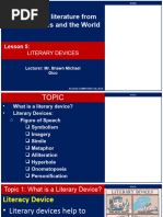 Literary Devices Worksheet | PDF | Metaphor | Linguistics