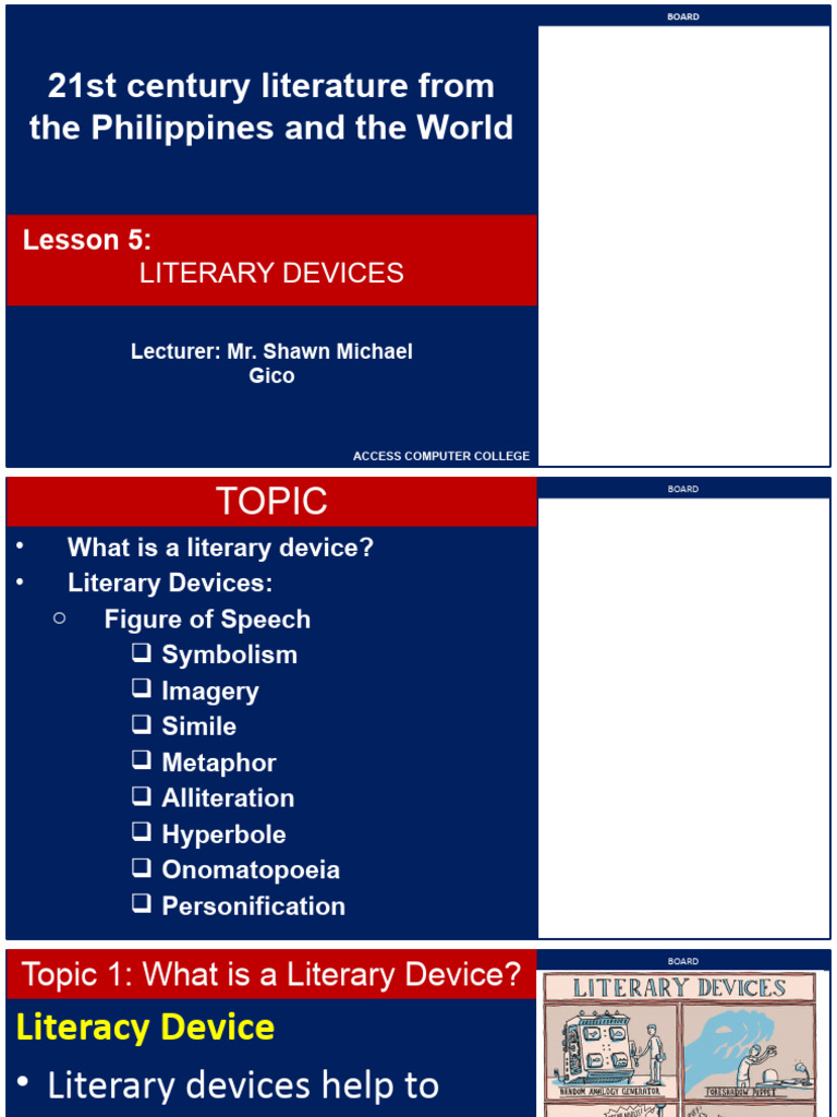 Lesson5 LITERARY-DEVICES | PDF | General Fiction
