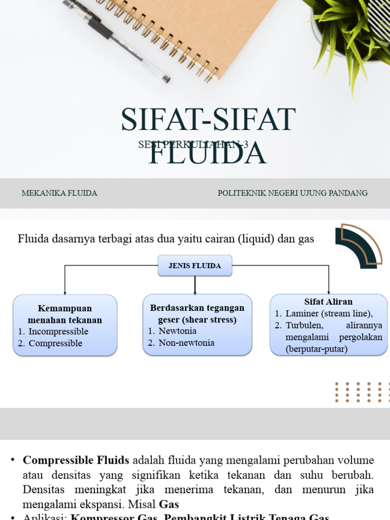 PERT - 03 - Jenis Dan Sifat Fluida | PDF