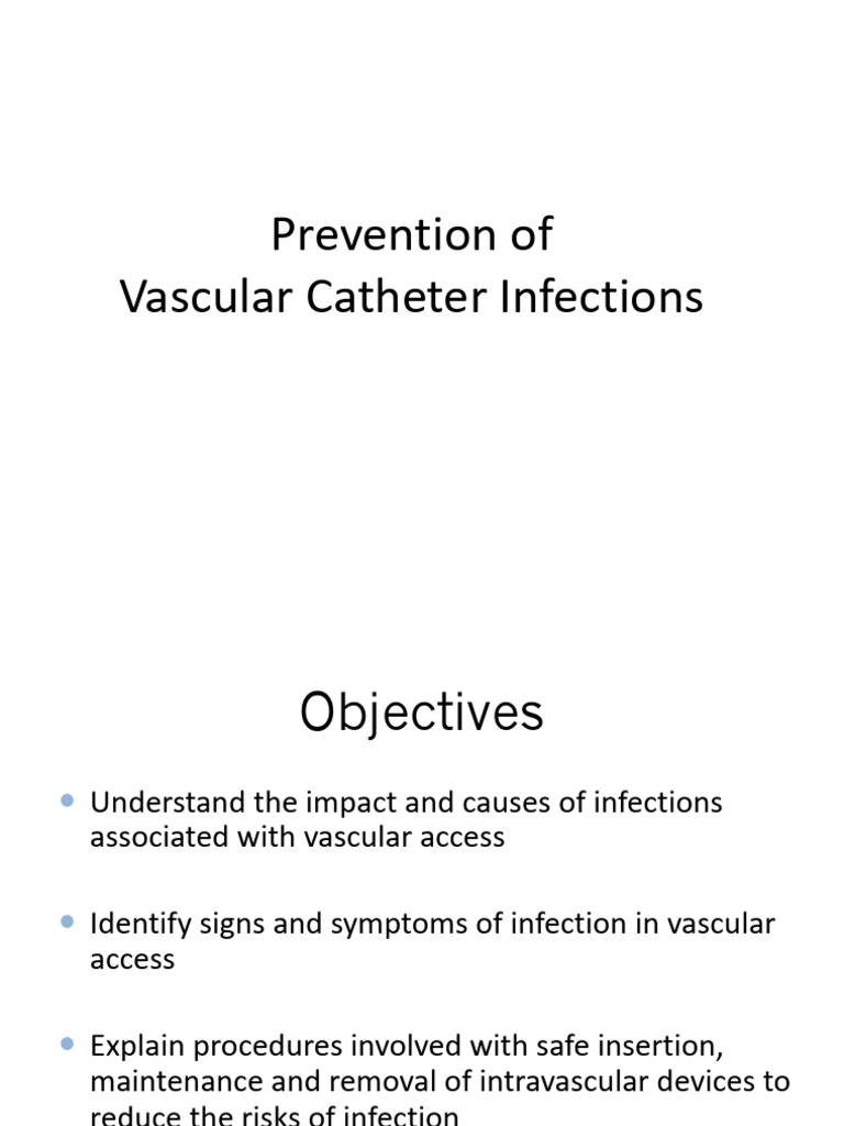 Vascular Catheter Infection Prevention Guide | PDF | Biofilm ...