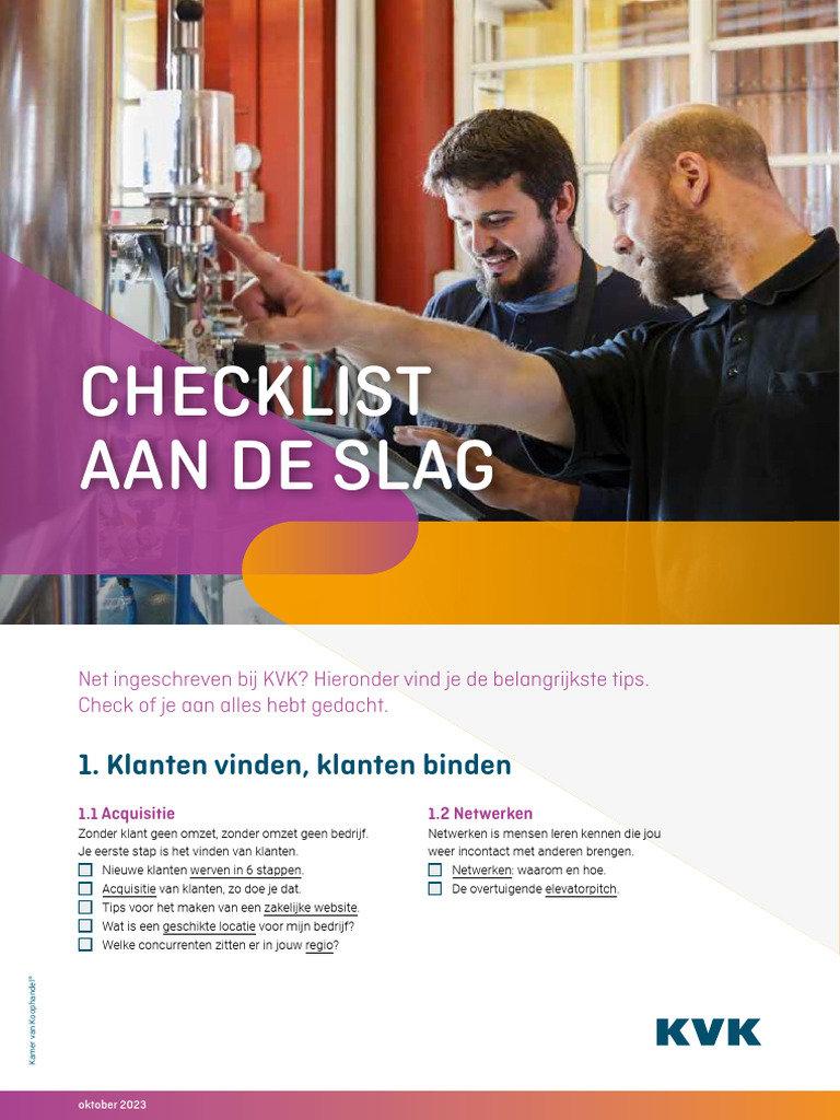 checklist-KVK-ondernemers | PDF