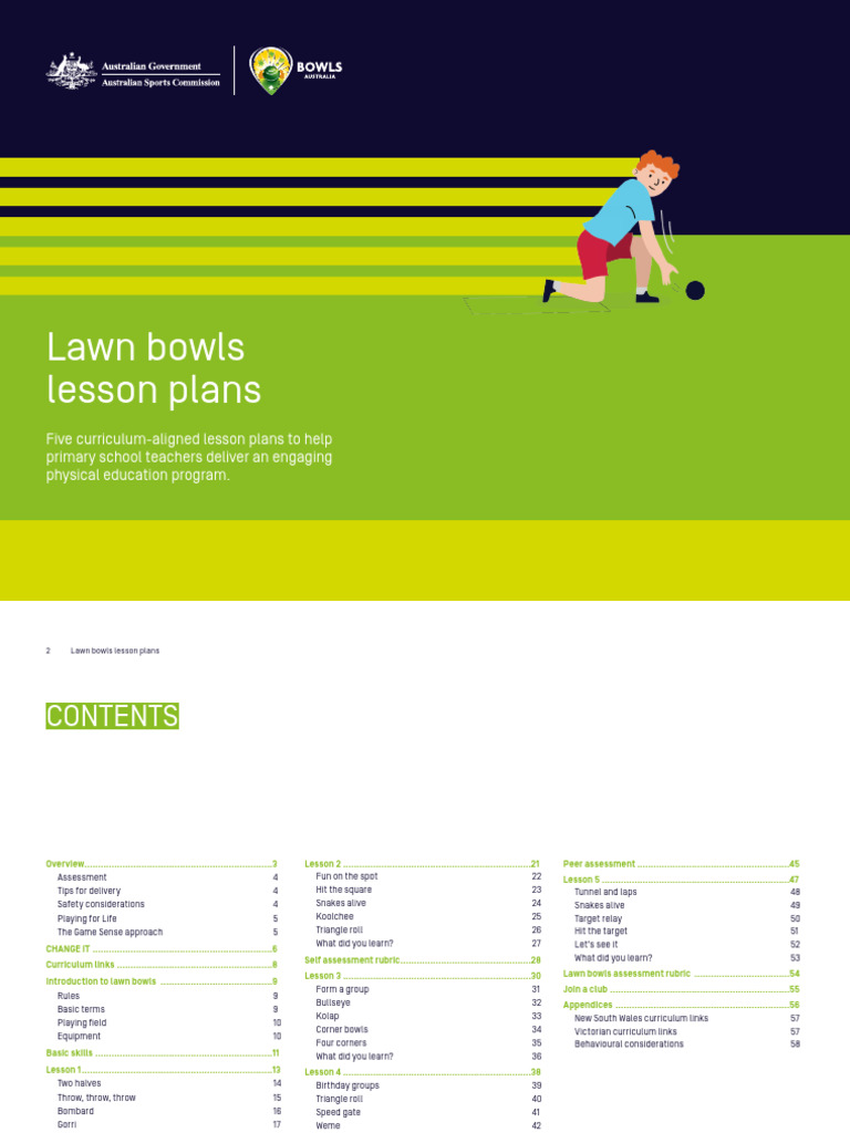 3236 SPORT AUS Lawn Bowls Lesson Plan FA | PDF | Lesson Plan | Teachers