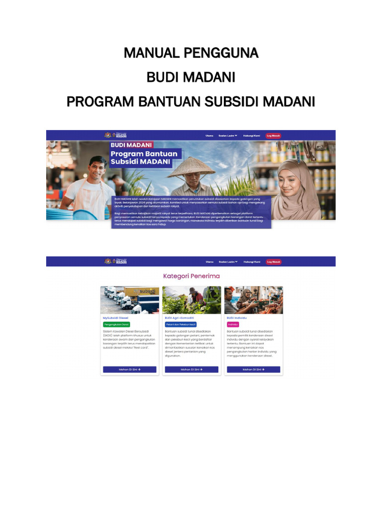 Panduan Pengguna Budi Madani | PDF