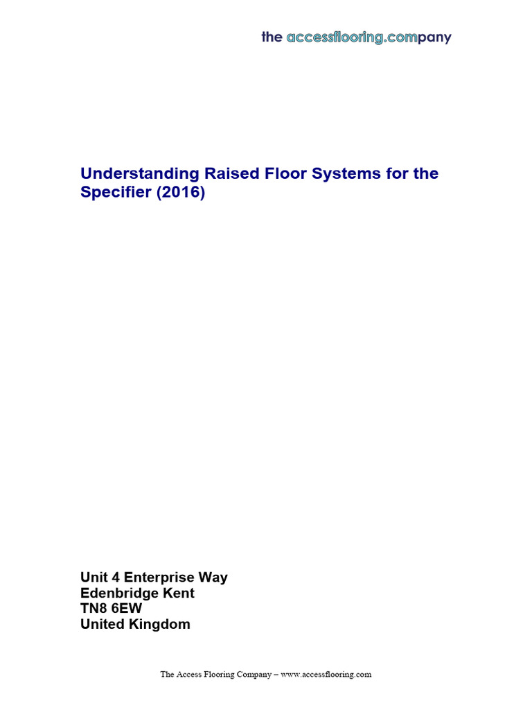 Understanding-Raised-Floor-Systems-for-the-Specifier-2016 | PDF | Flooring | Building Engineering