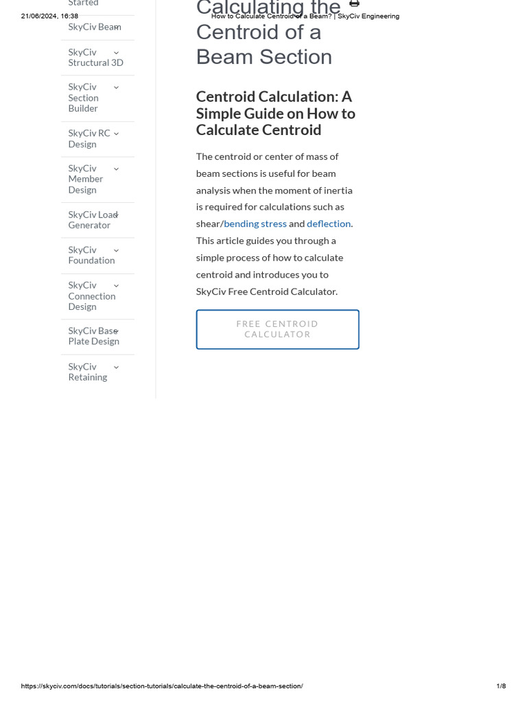Calculate Beam Centroid Easily | PDF | Bending | Beam (Structure)