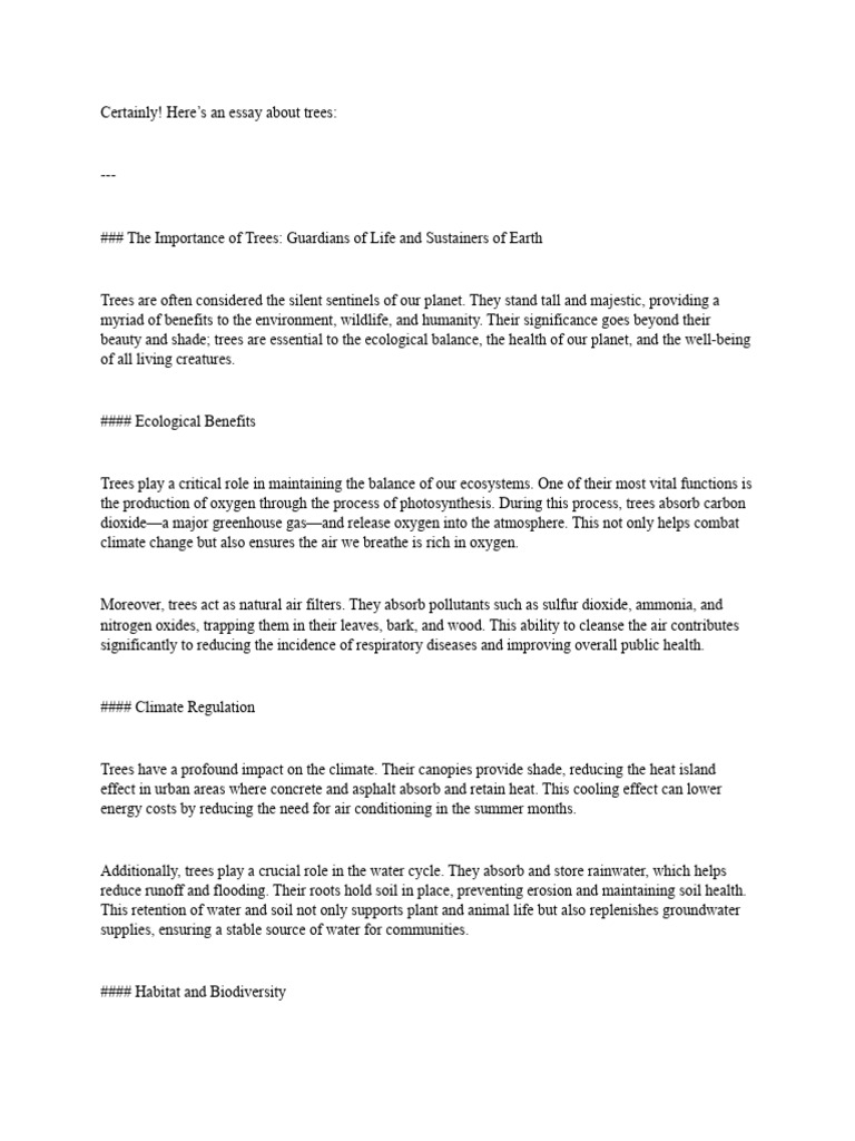 The Tree | PDF | Forests | Biodiversity