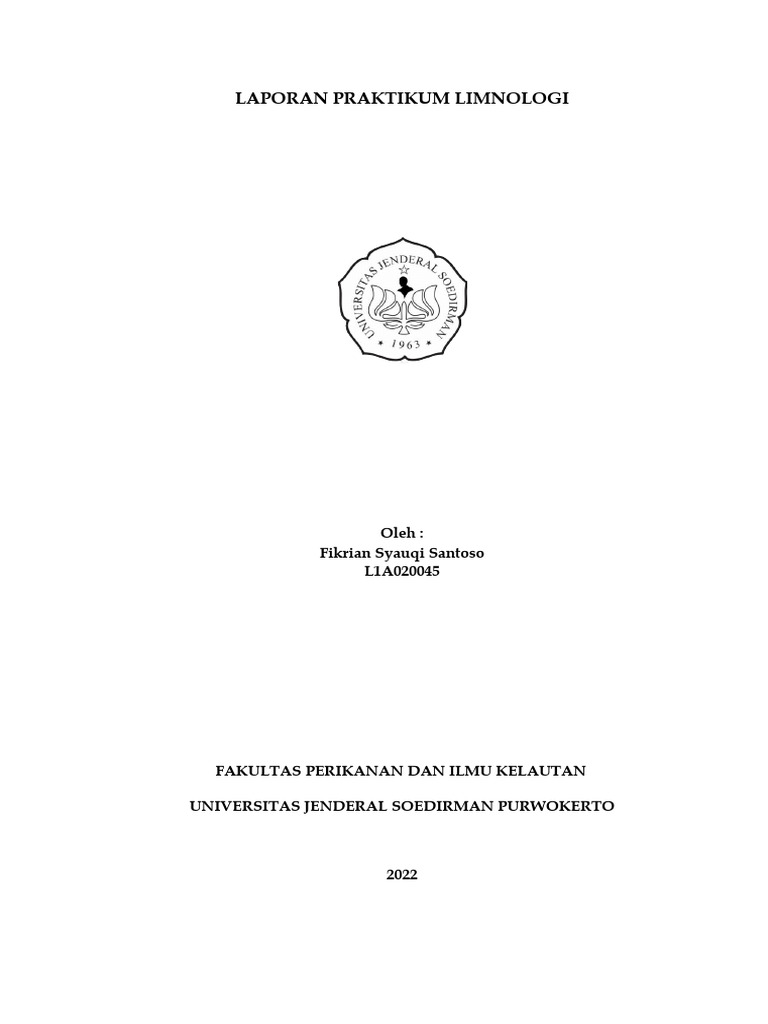 Limnologi Fikrian Syauqi Santoso L1A020045 | PDF