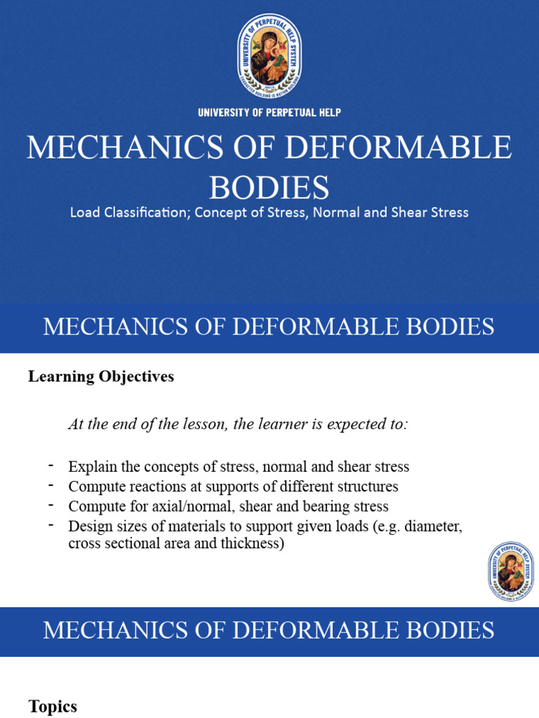 1 Load Classification Concept of Stress and Axial Stress | PDF | Stress ...