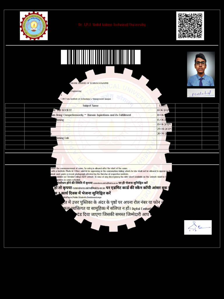 Admit Card | PDF