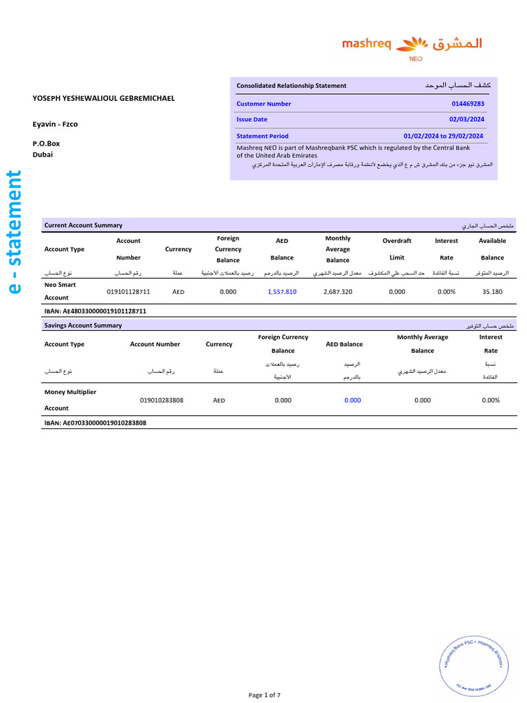 eStatement_02 Mar 2024_1715050431347 | PDF | Banks | Debit Card