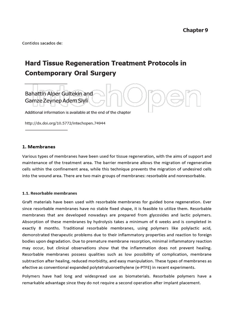 5-3-Chapter-09.-Hard Tissue Regeneration Treatment Protocols in Contemporary Oral Surgery | PDF ...