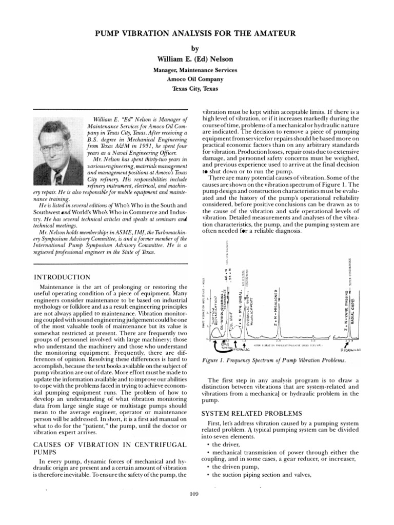 Pump Vibration Analysis | PDF | Pump | Bearing (Mechanical)