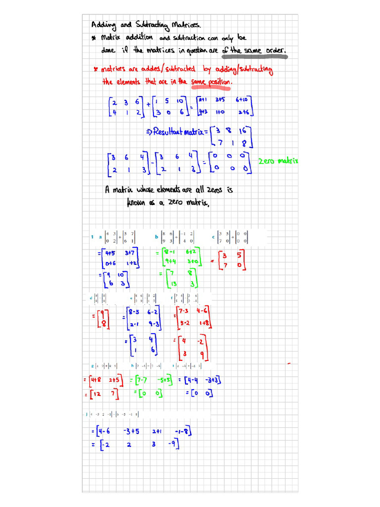Matrices Operations | PDF