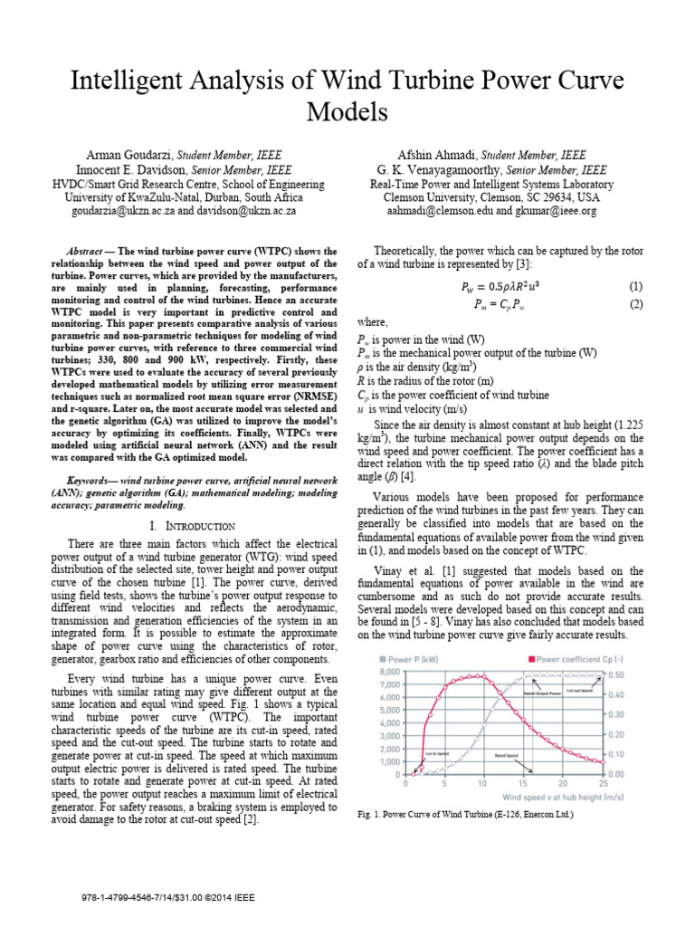 Intelligent Analysis of Wind Turbine Pow | PDF | Artificial Neural ... Intelligent Analysis of Wind Turbine Pow | PDF | Artificial Neural ...