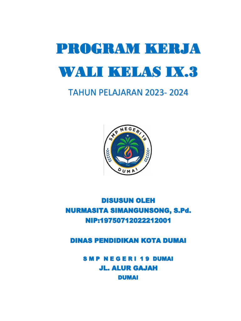 Proker Wali Kelas 9.3 | PDF | Karier & Perkembangan