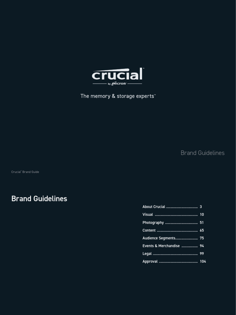 Crucial Brand Styleguide | PDF | Solid State Drive | Flash Memory