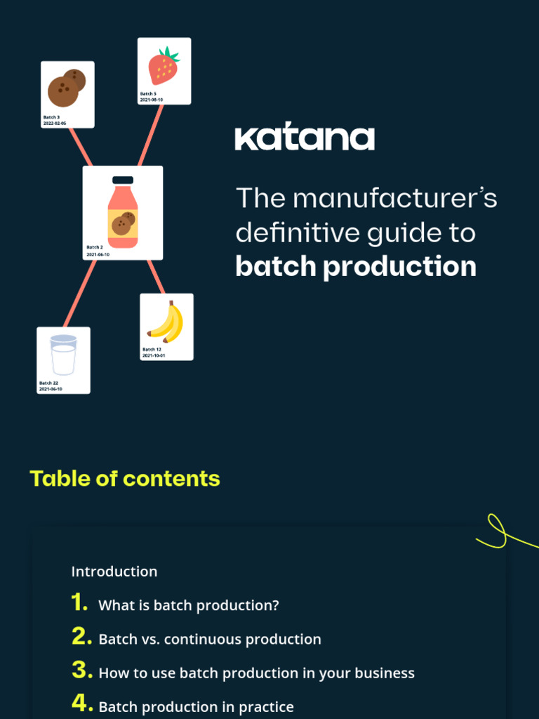 Free Ebook Guide To Batch Production Katana | PDF | Barcode | Inventory