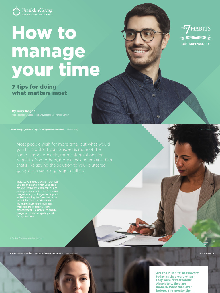 How To Manage Your Time | PDF