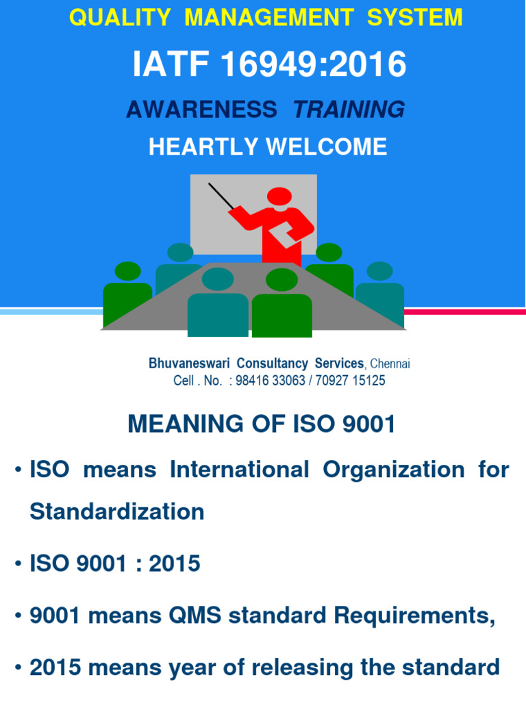 IATF 16949:2016 Awareness Training | PDF | Risk | Quality Management System