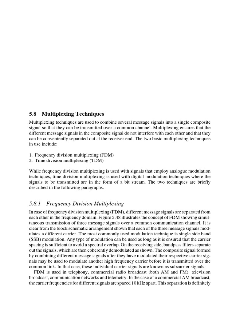 Satellite Multiplexing Techniques | PDF | Multiplexing | Modulation