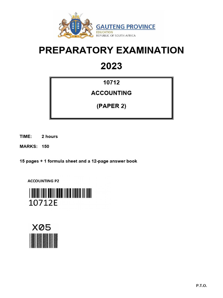 Grade 12 Accounting P2 Exam 2023 | PDF | Dividend | Stocks