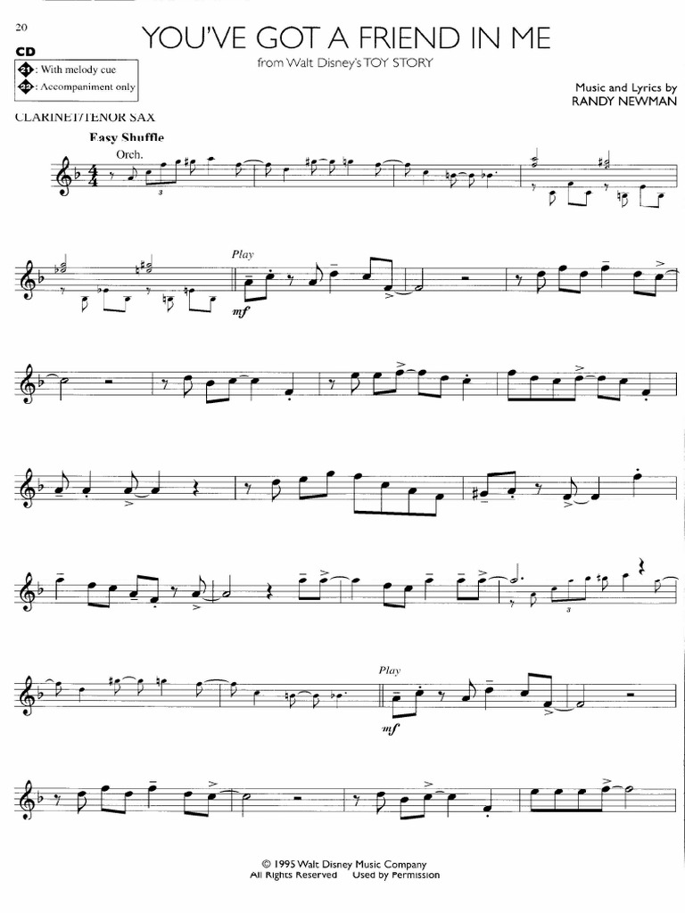 You Have Got A Friend in Me Clarinet | PDF