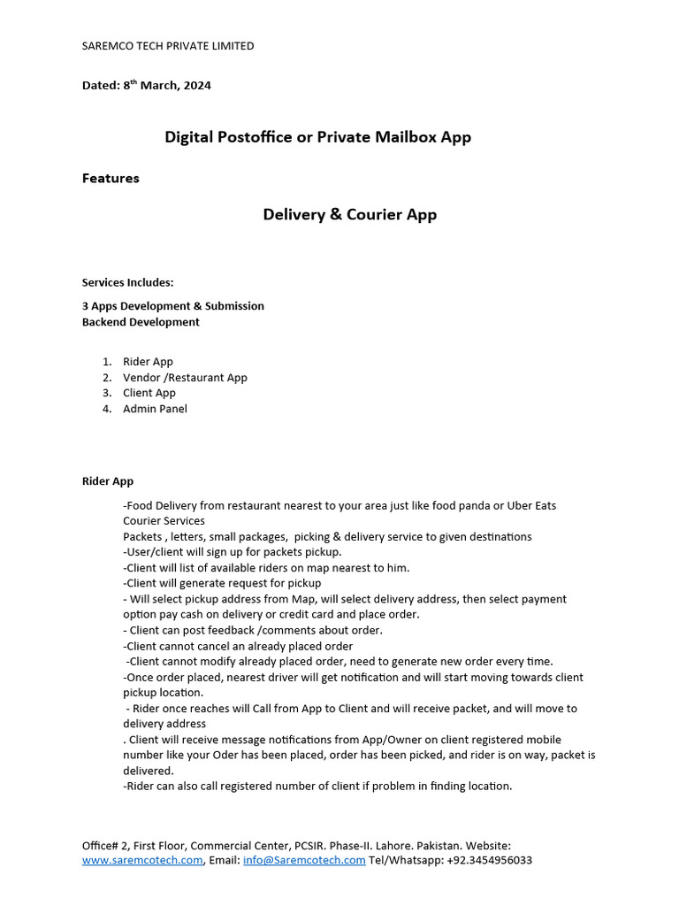 Food Delivery Apps & Admin Offer | PDF | Mobile App | Google Play