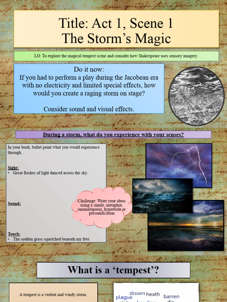 Act 1, Scene 1 - The Storm's Magic | PDF | The Tempest