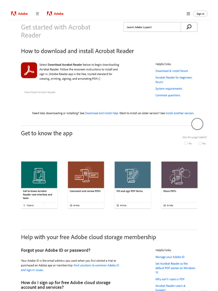 Getting Started With Acrobat Reader | PDF