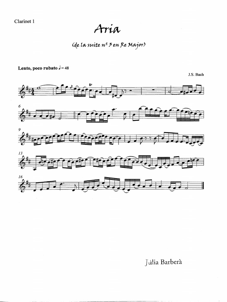 Aria Bach CL 1 | PDF