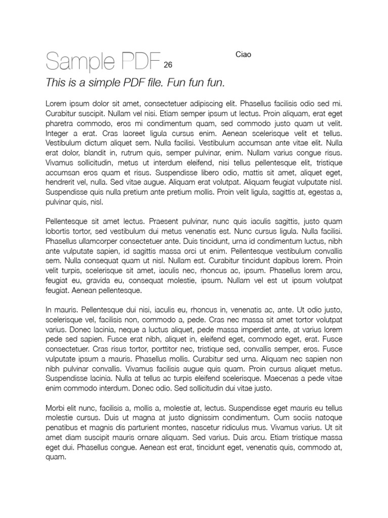 Sample PDF: This Is A Simple PDF File. Fun Fun Fun | PDF