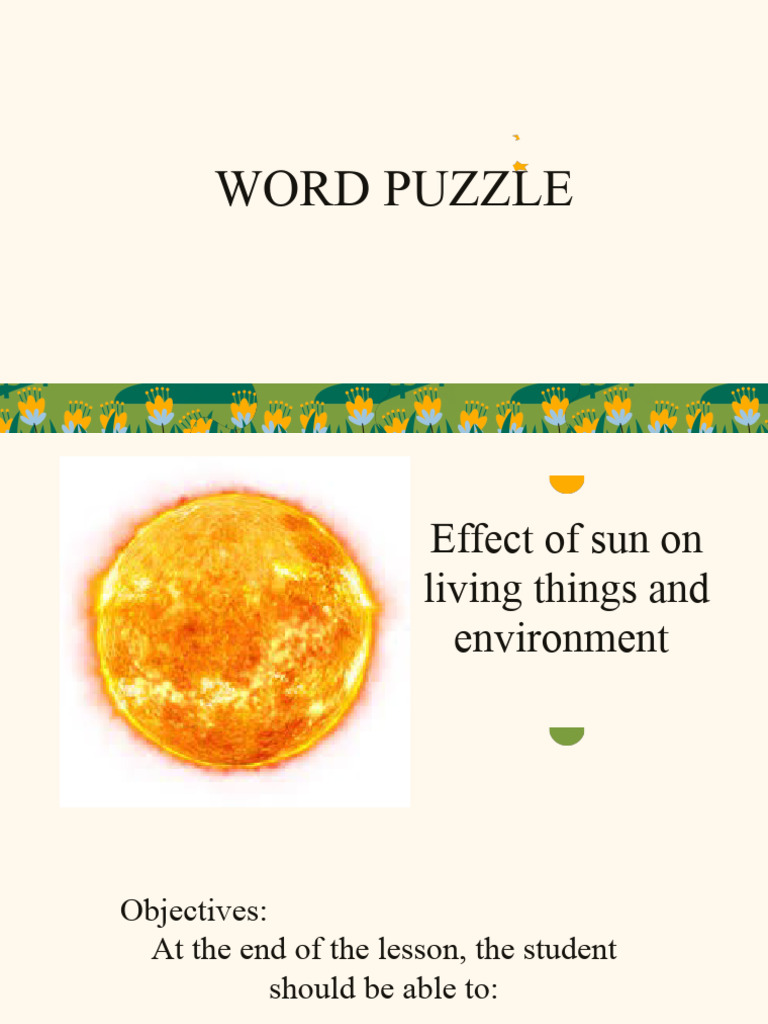 Effects of the Sun on Living Things | PDF | Wellness | Science ...