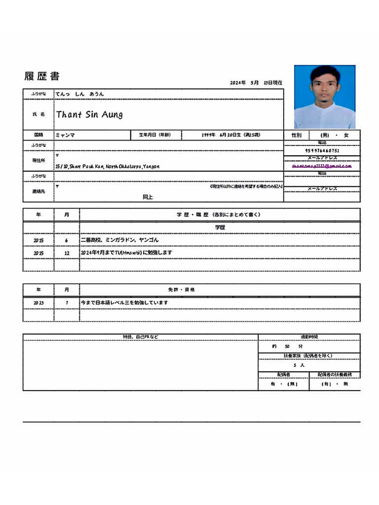 Thant Sin Aung | PDF