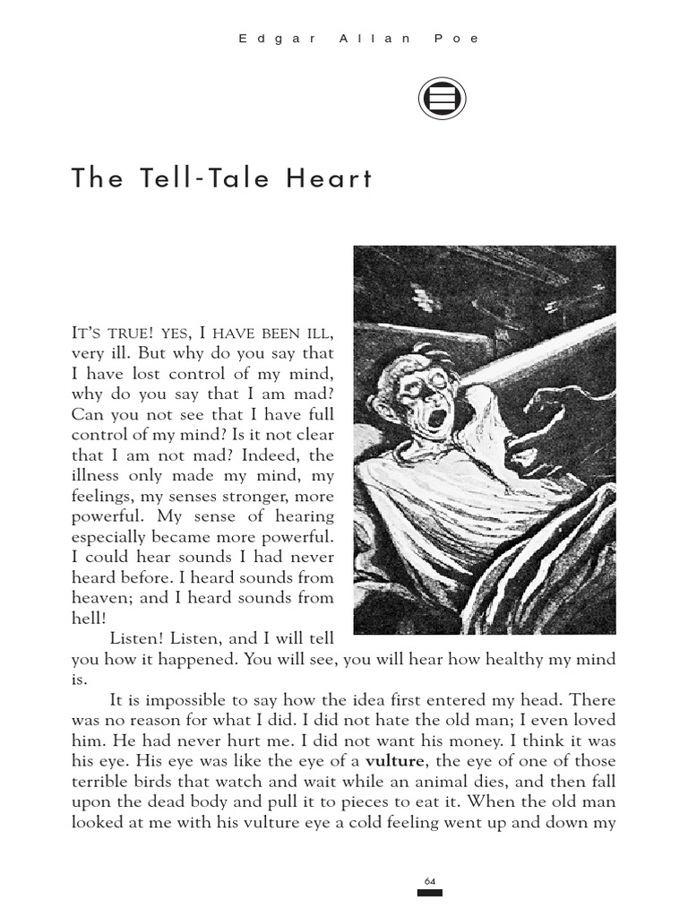 The Tell Tale Heart by Edgar Allan Poe | PDF