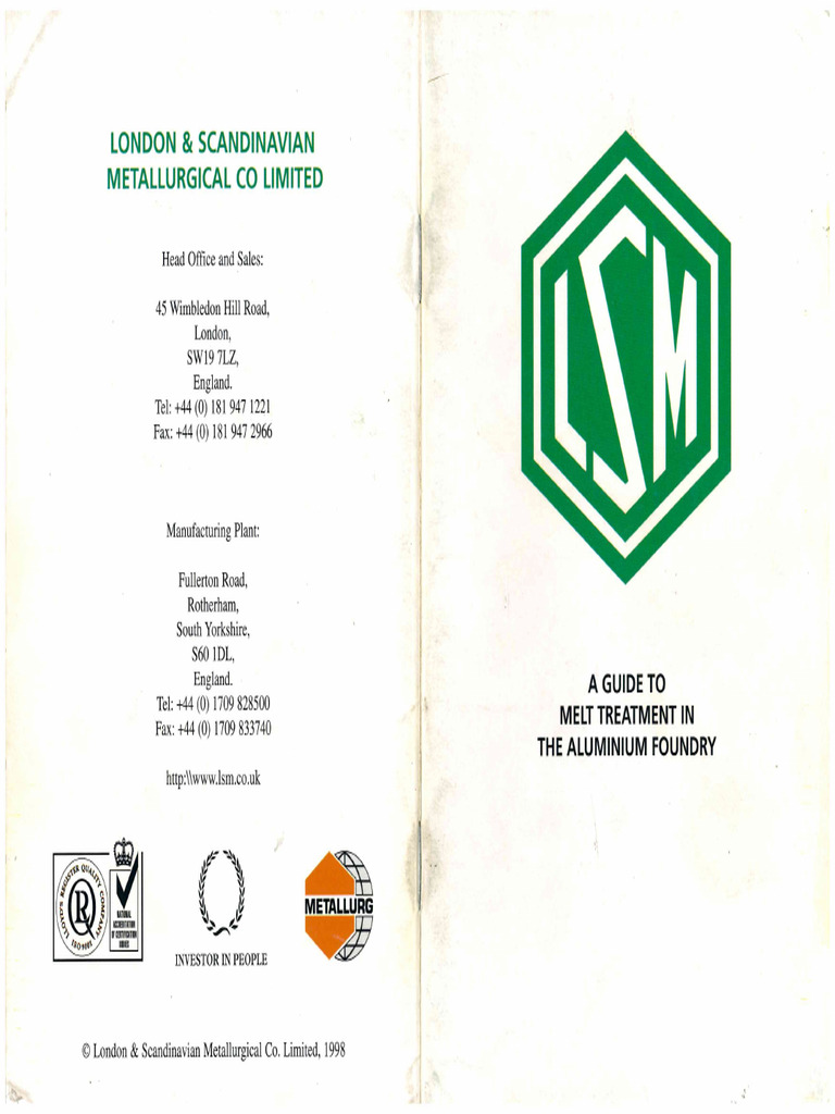 Melt Treatment Guide in Aluminium Foundry | PDF