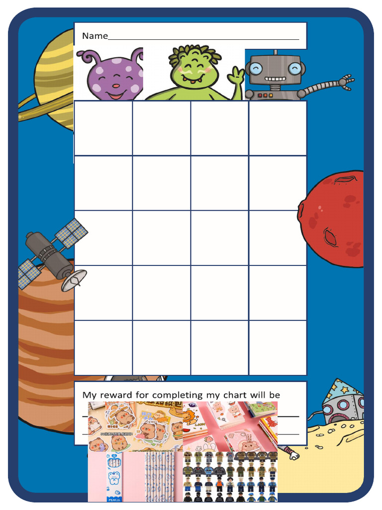Space-Sticker-Stamp-Reward-Chart - SUMMER 2 | PDF