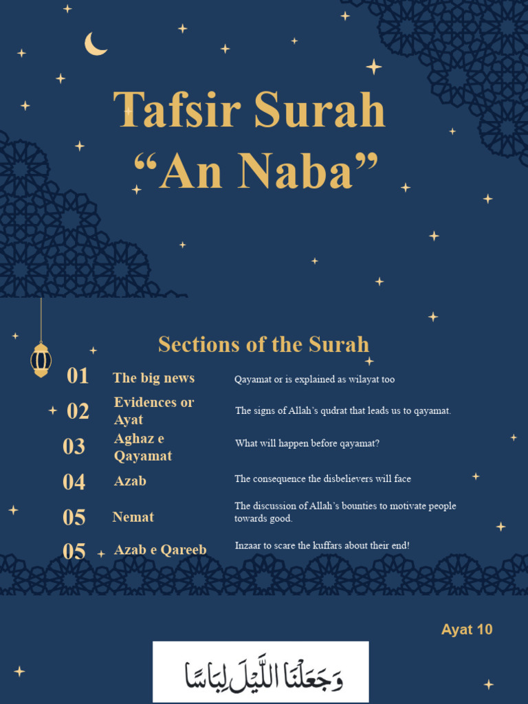 Understanding Surah An Naba | PDF | Earth | Sun