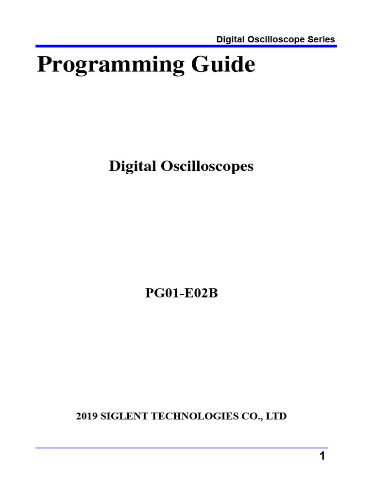 SDS1000DL+ - CML+ Programming Guide | PDF | Bandwidth (Signal ... SDS1000DL+ - CML+ Programming Guide | PDF | Bandwidth (Signal ...
